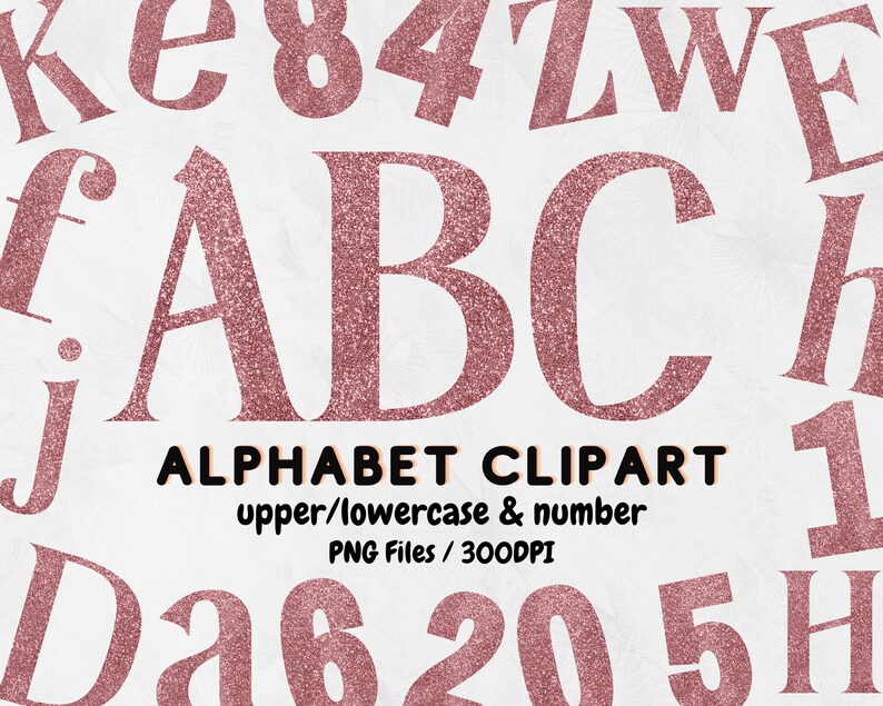 Pink Glitter Alphabet PNG Clipart, Sparkle Letters, Upper/lowercase ...