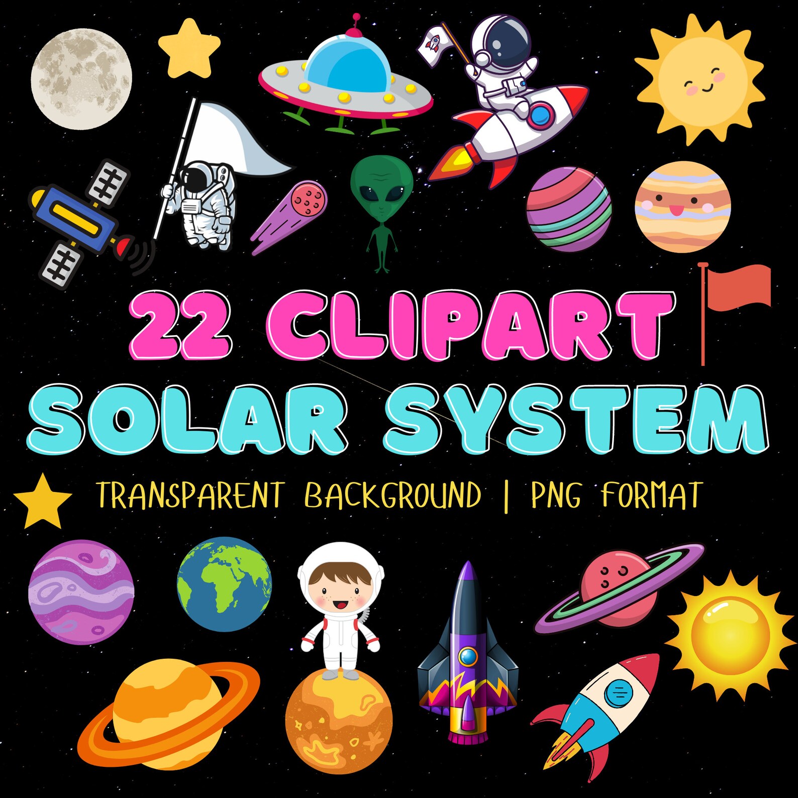 22 Solar System PNG Clipart, Space, Galaxy, Planets, Outer Space ...