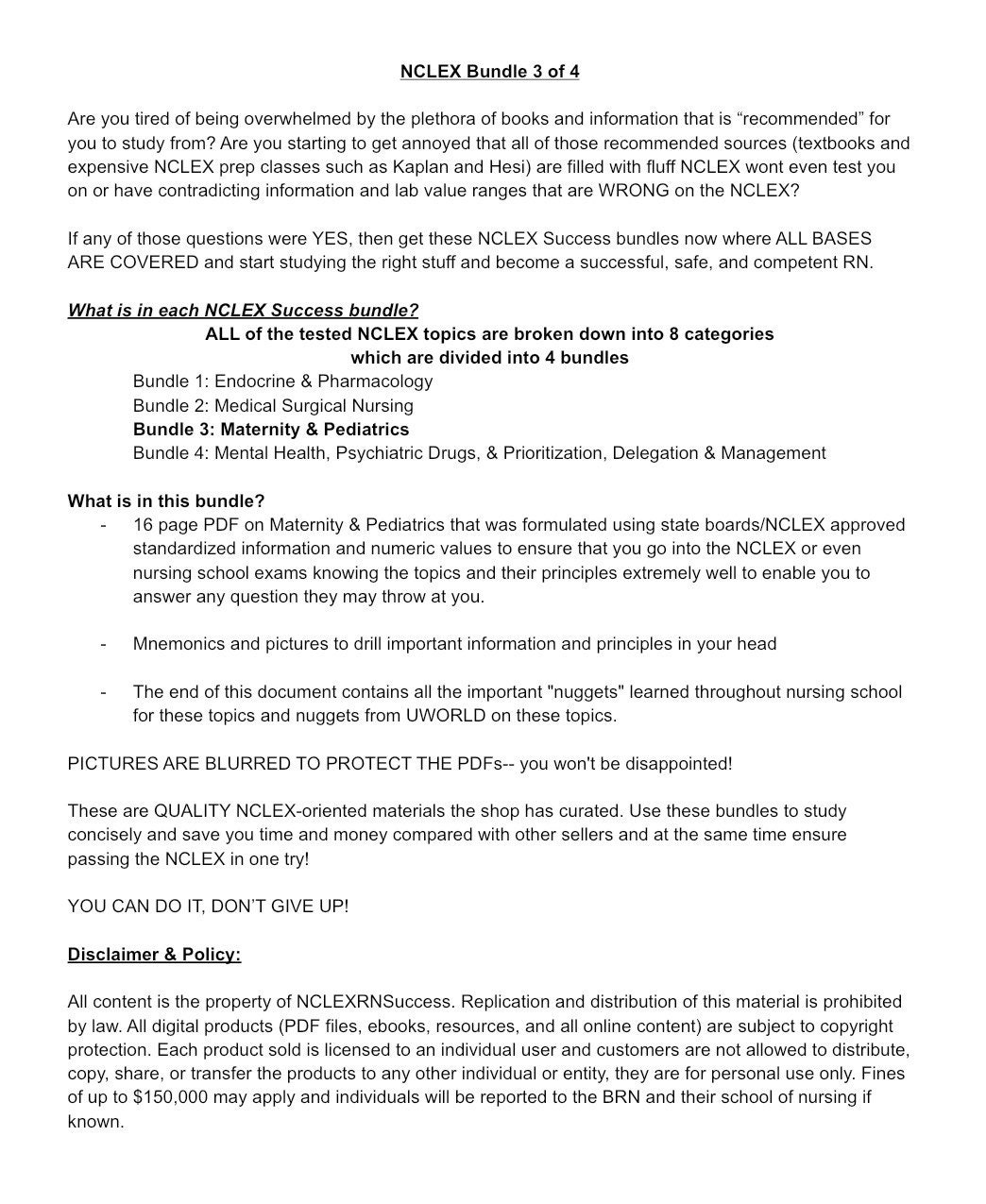 NCLEX Bundle 3 of 4: Maternity and Pediatrics Study Notes for NCLEX and ...