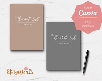 Bucket List Template Canva - Etsy