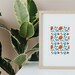 Geometric Floral Art Print, Printable Wall Art, Digital Download ...