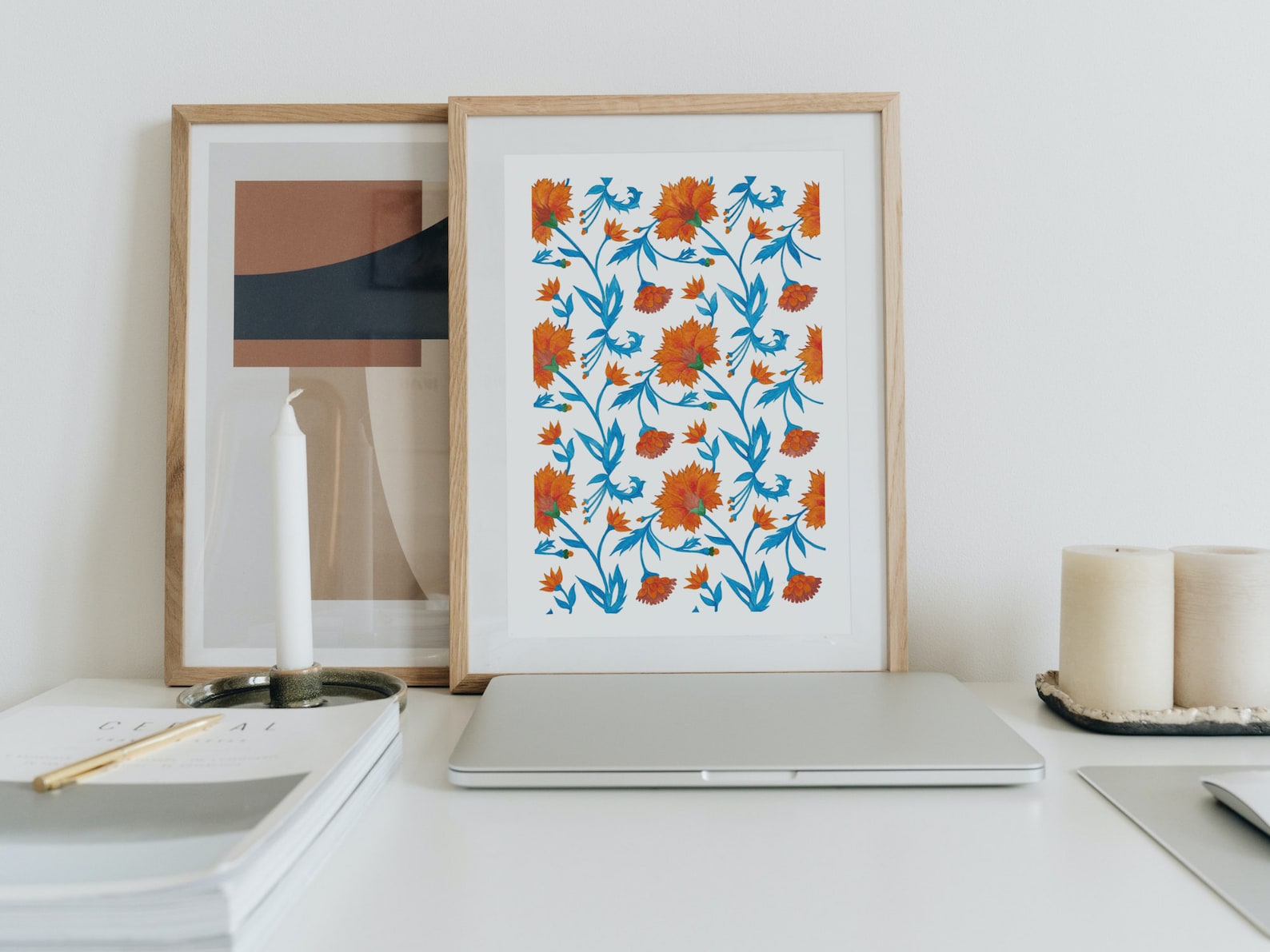 Geometric Floral Art Print, Printable Wall Art, Digital Download ...
