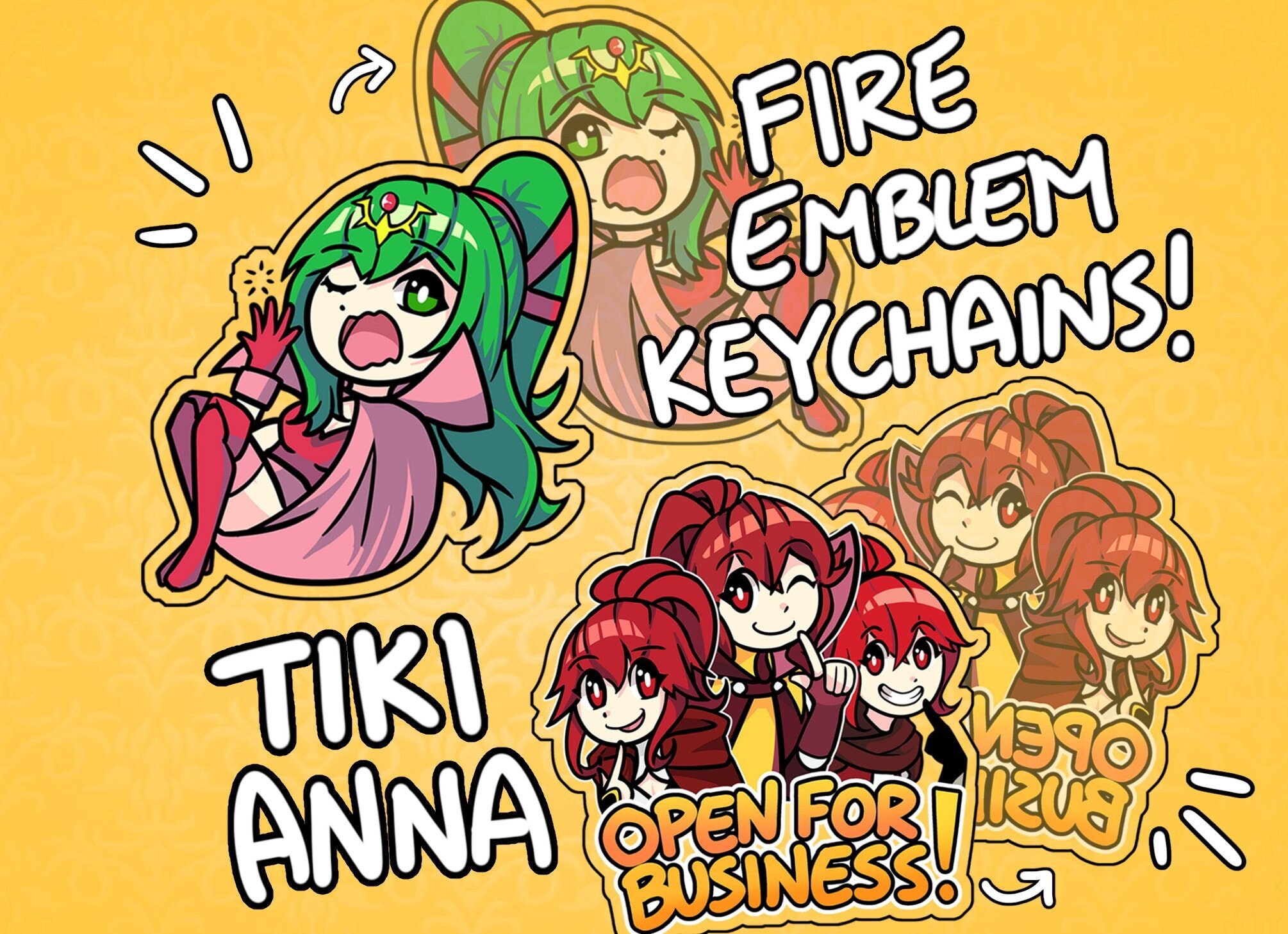 Fire Emblem Tiki and Anna Double-sided Keychains - Etsy