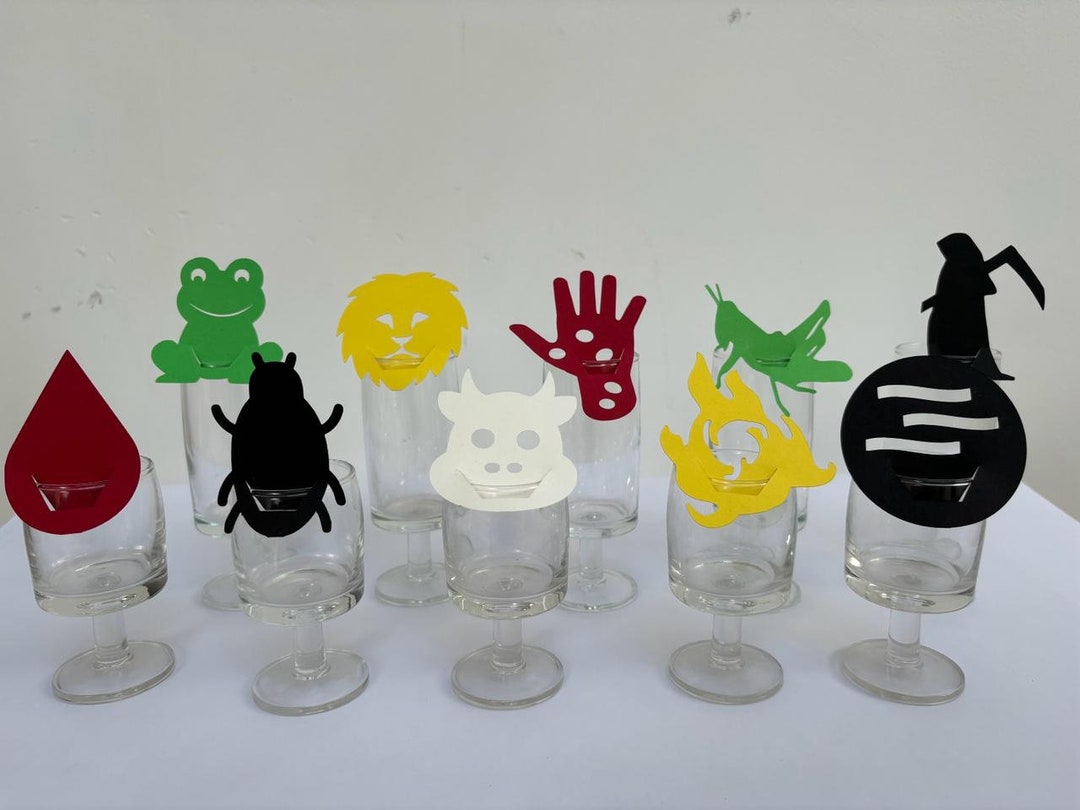 10 Plague Glass Decor | Pesach (passover) Glass Decor - Etsy