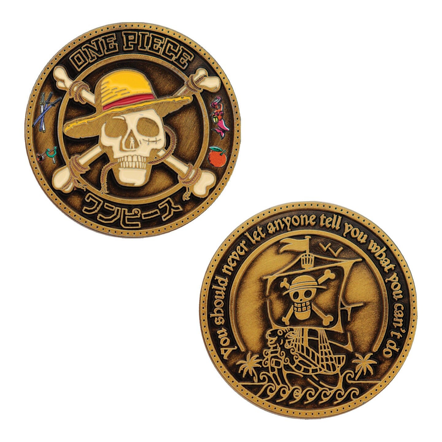 One Piece Straw Hat Pirates Jolly Roger Collectible Coin - Etsy