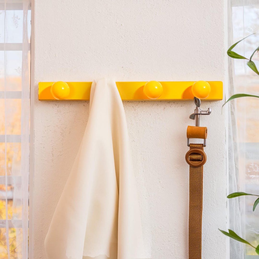 Yellow Wall Rack Hook，wall Hanging Peg Rack，wall Rack for Kids ，wall ...
