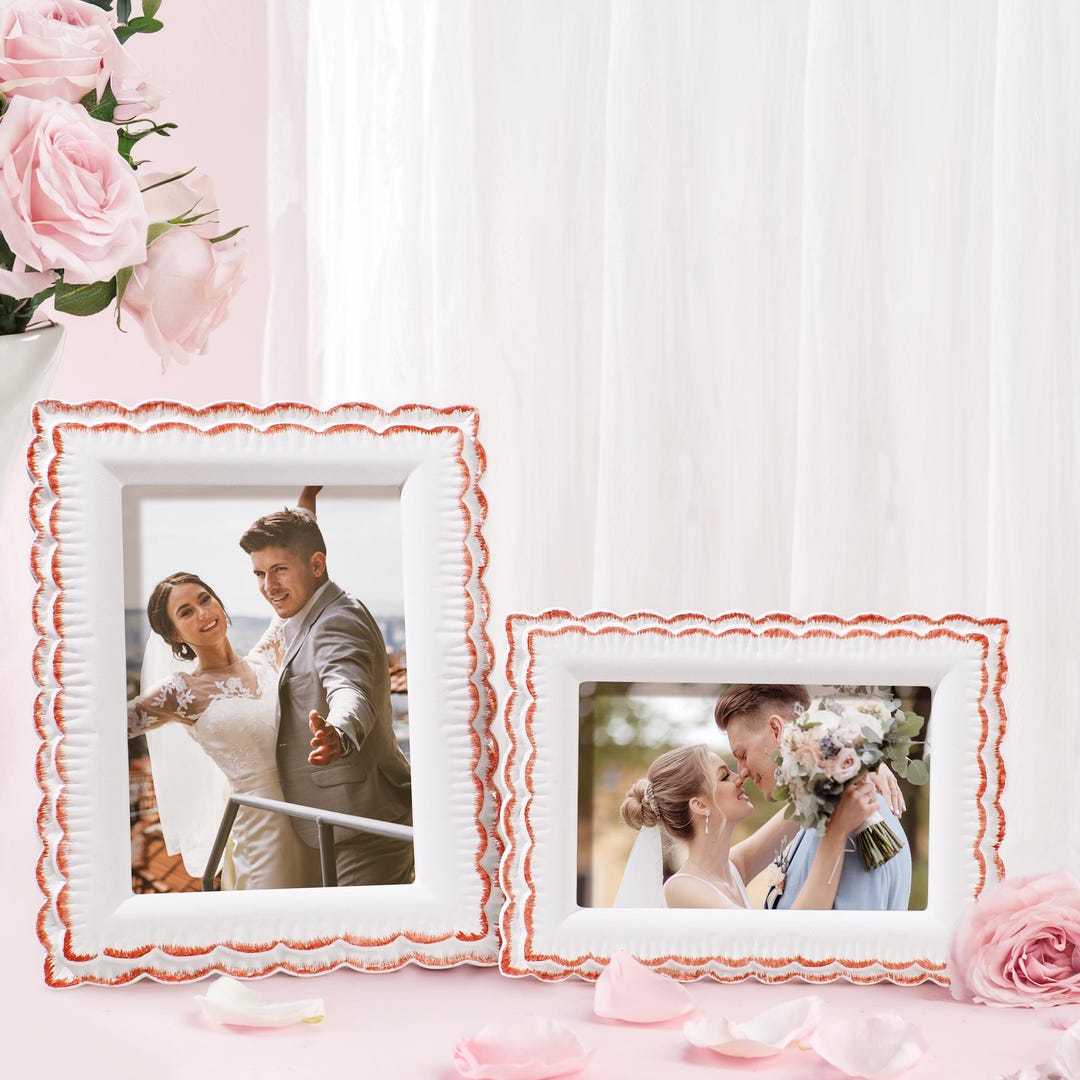 White Wood Frame，irregular Photo Frame , Wedding Photo Frames，wedding ...