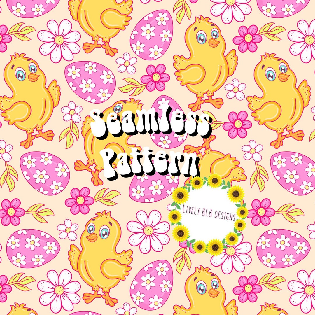Spring Chick Repeating Seamless Pattern File Design - Etsy