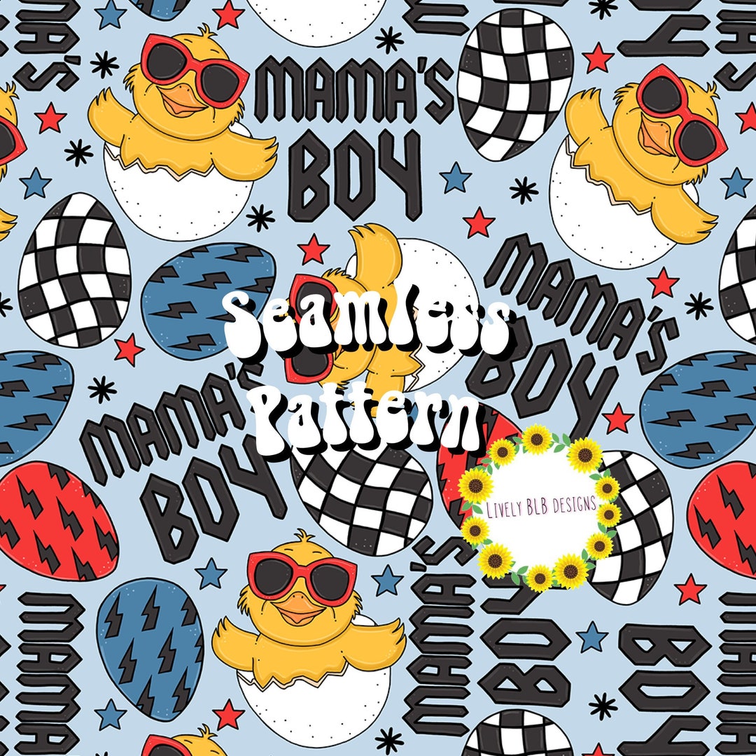 Easter Chick and Eggs Repeating Seamless Pattern File Design - Etsy