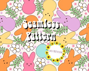 Peep Easter Bear Repeating Seamless Pattern File Design - Etsy