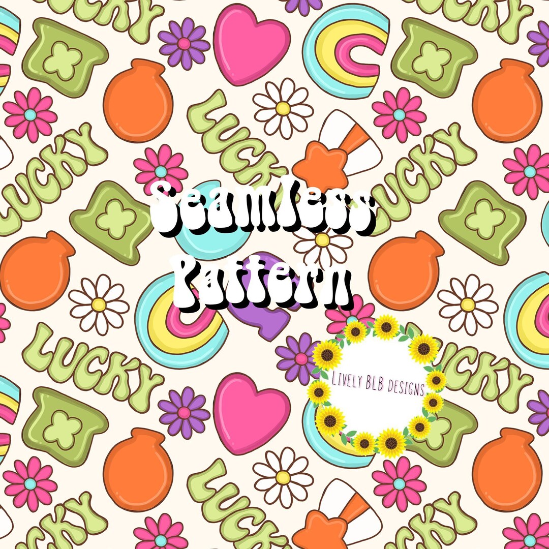 St Patricks Day Lucky Charm Repeating Seamless Pattern File Design - Etsy