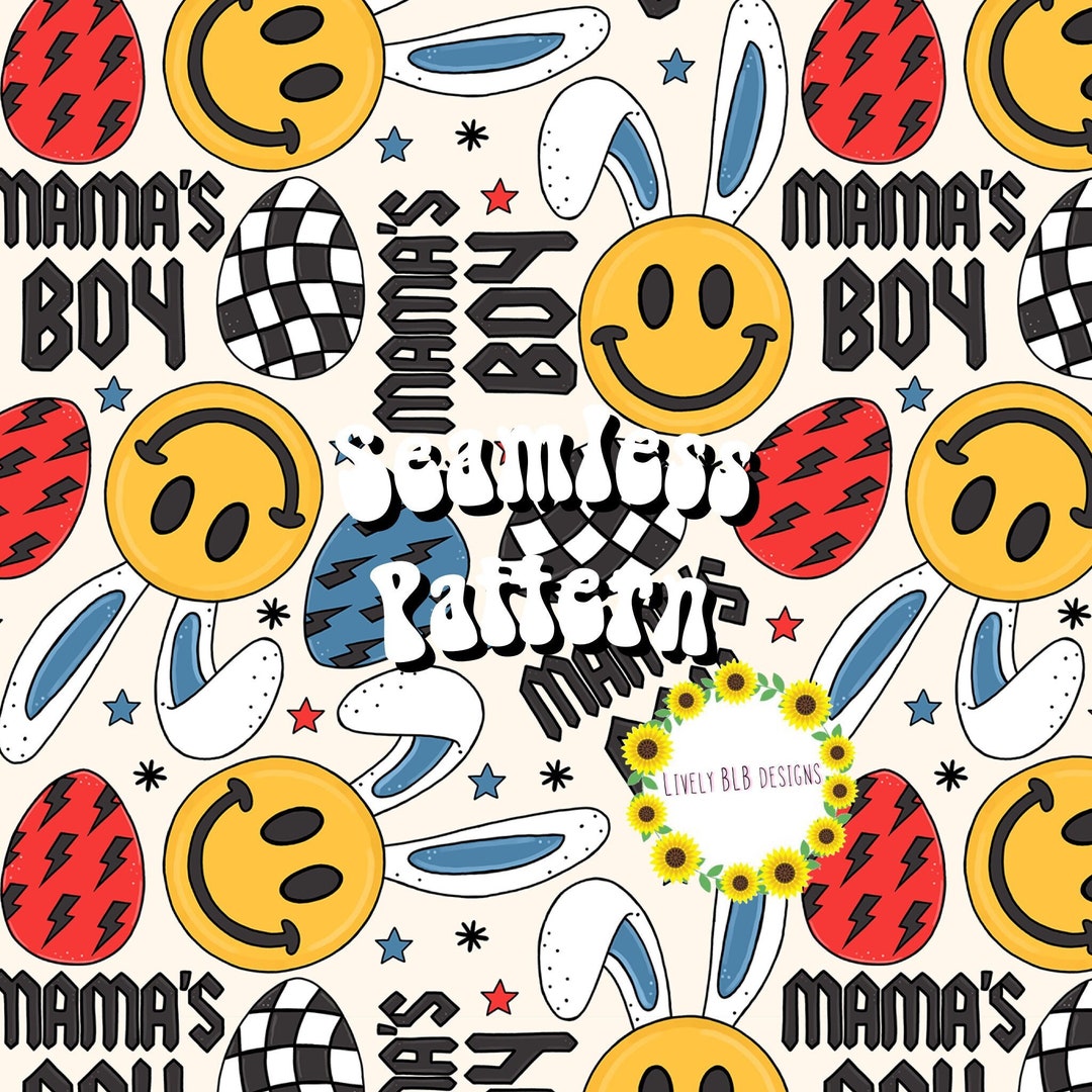 Smile Easter Bunny Repeating Seamless Pattern File Design - Etsy