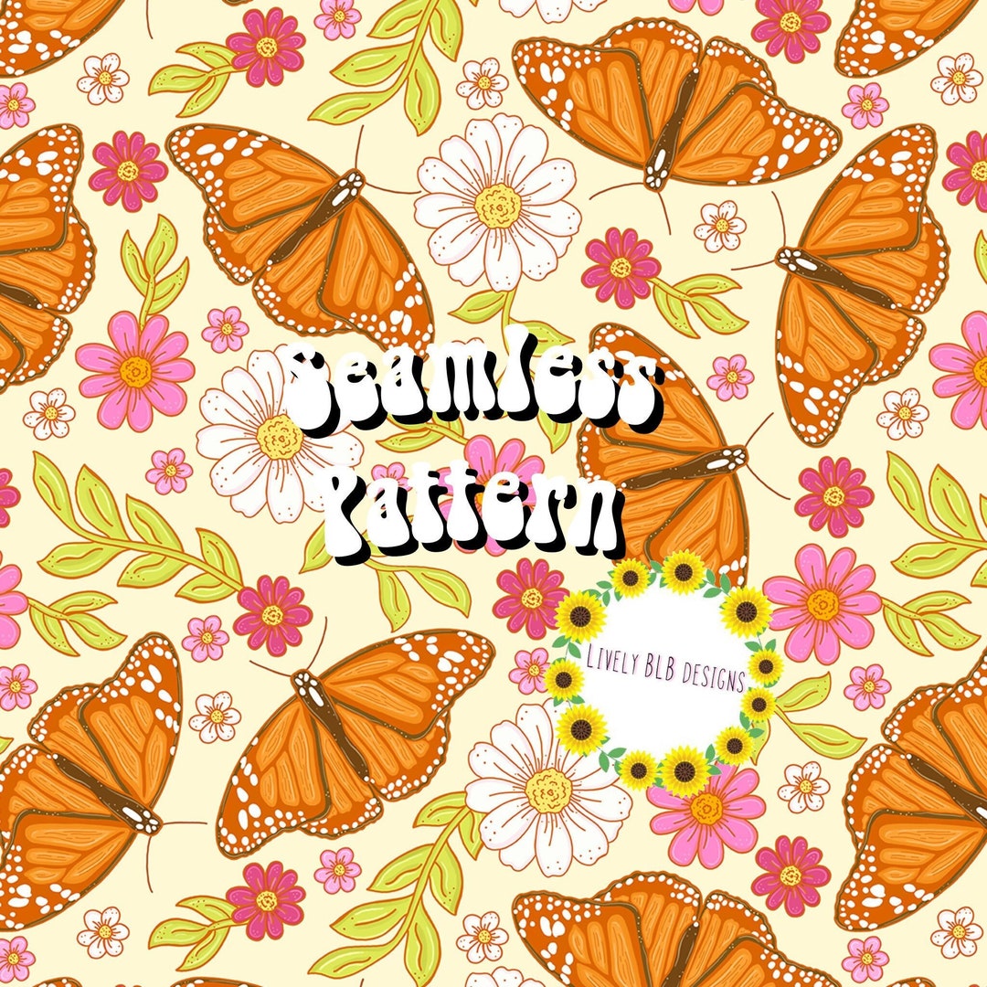 Floral Butterfly Repeating Seamless Pattern File Design - Etsy