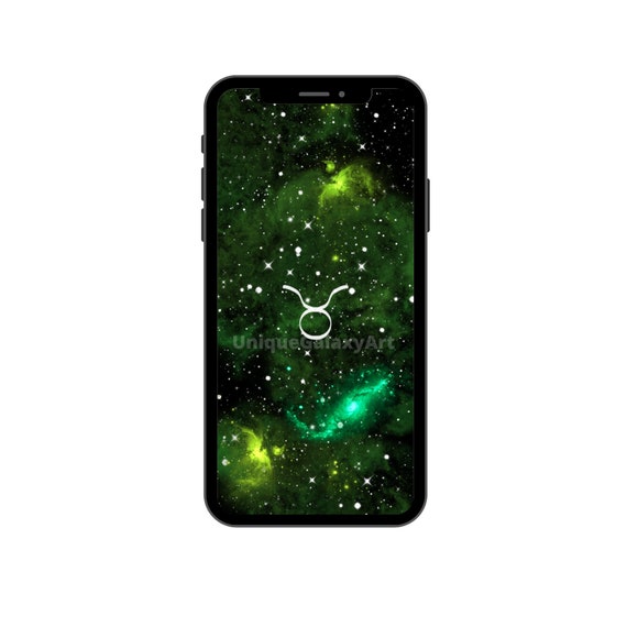 Green Taurus Space Design Wallpaper for Iphone Phone - Etsy