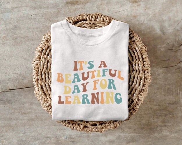 It's a Beautiful Day for Learning SVG PNG Retro Font Back to School Svg ...