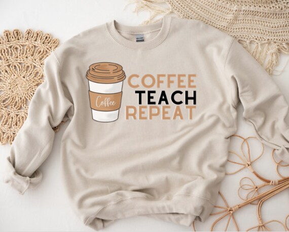 Coffee Teach Repeat SVG PNG Teacher SVG for Cricut and - Etsy
