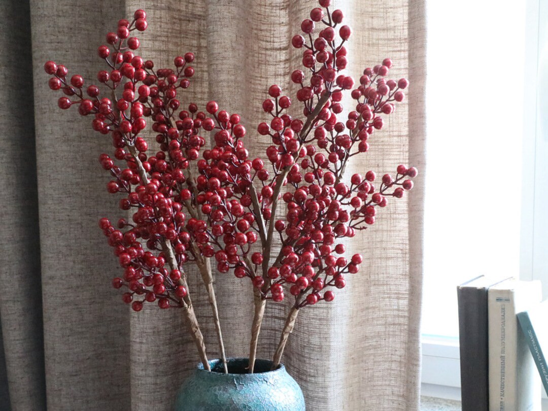 Artificial Red Berry, Fruit for Christmas Bouquet Decor, Christmas ...
