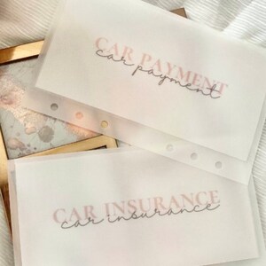 A6 Frosted Envelope Cash Stuffing Envelope Money Budget Envelope Pink ...