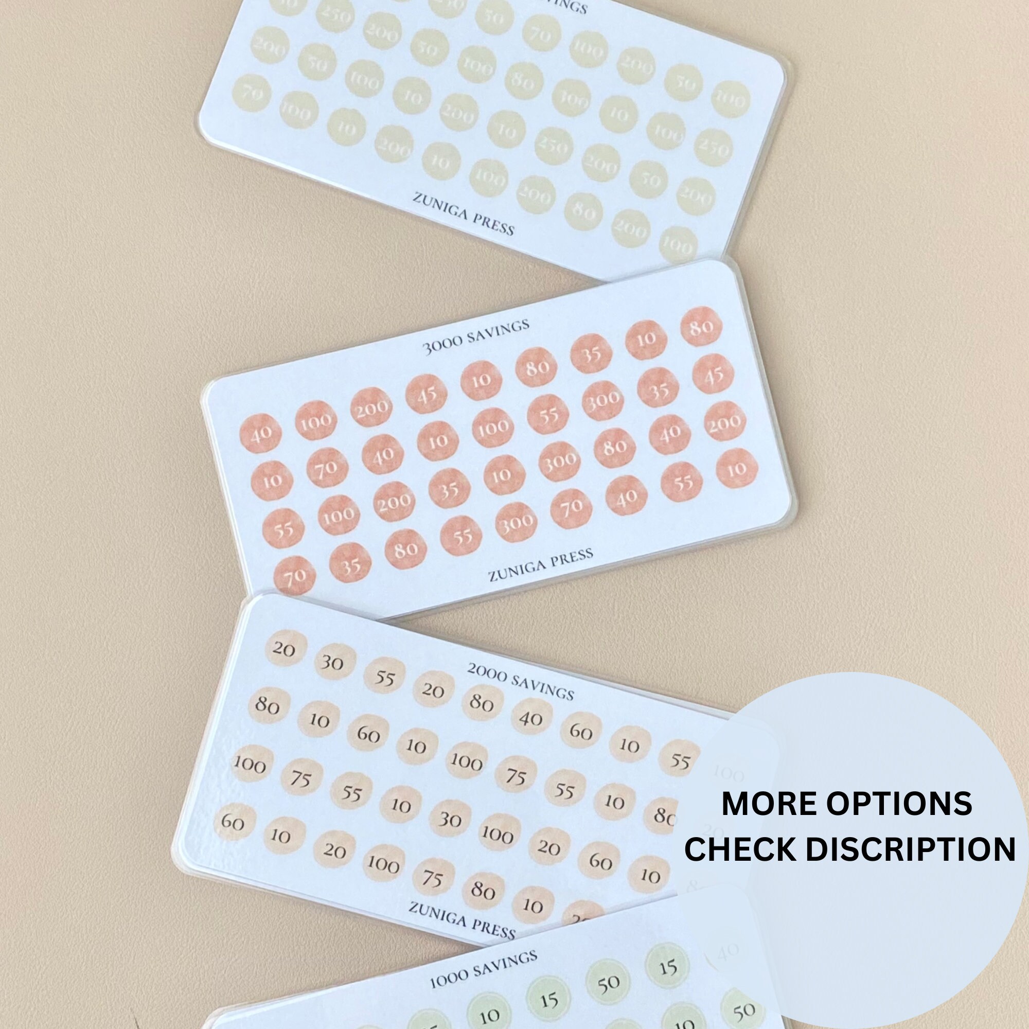3000 Savings Tracker Laminated Savings Challenge Emergency Tracker Save ...