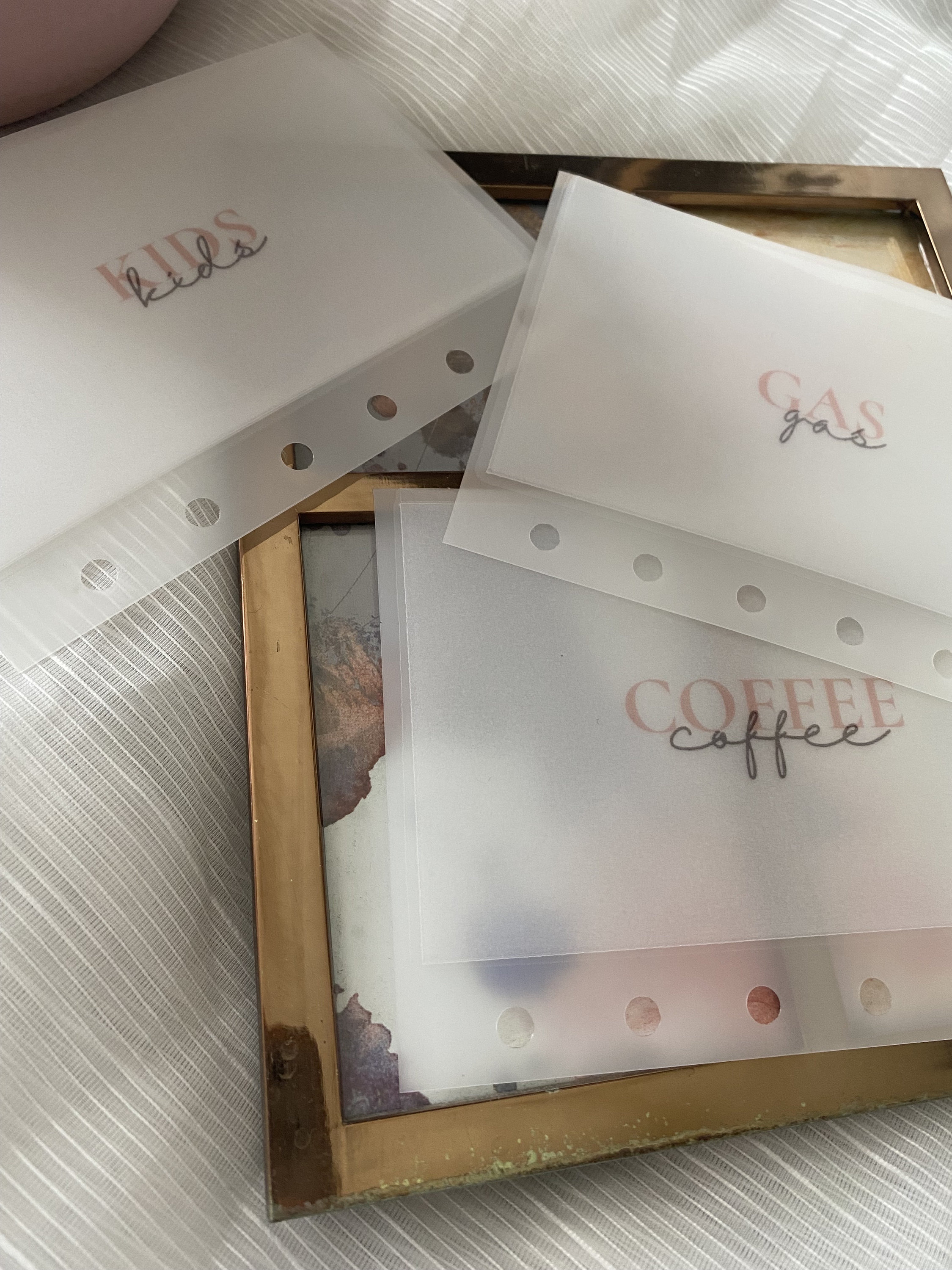 A7 Cash Envelope Budget Envelope Wallet Size Envelope Frosted A7 ...