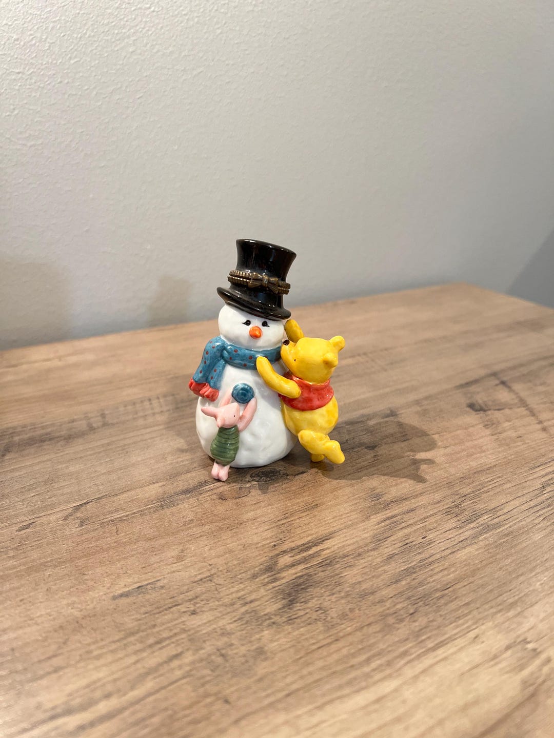 Winnie the Pooh and Piglet Snowman Trinket Box - Etsy