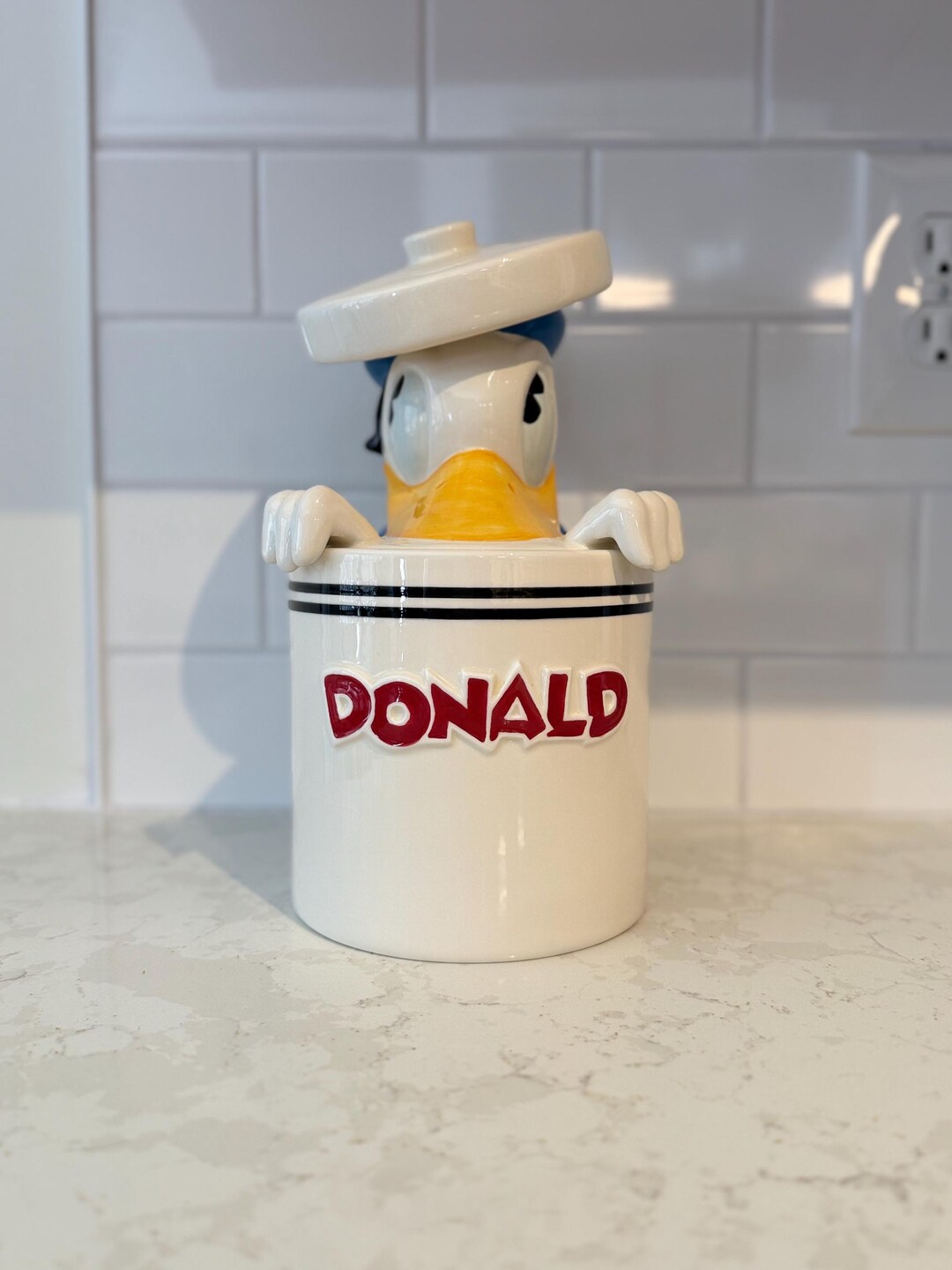 Rare Disney Peek-a-boo Donald Duck Canister - Etsy