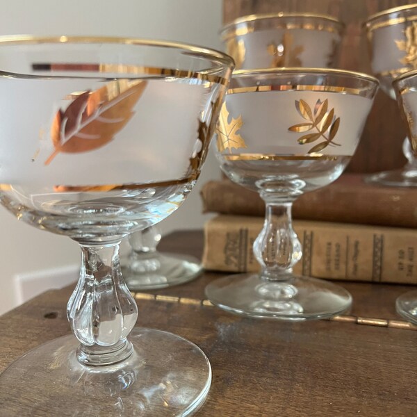 Gold Leaf Glasses Etsy