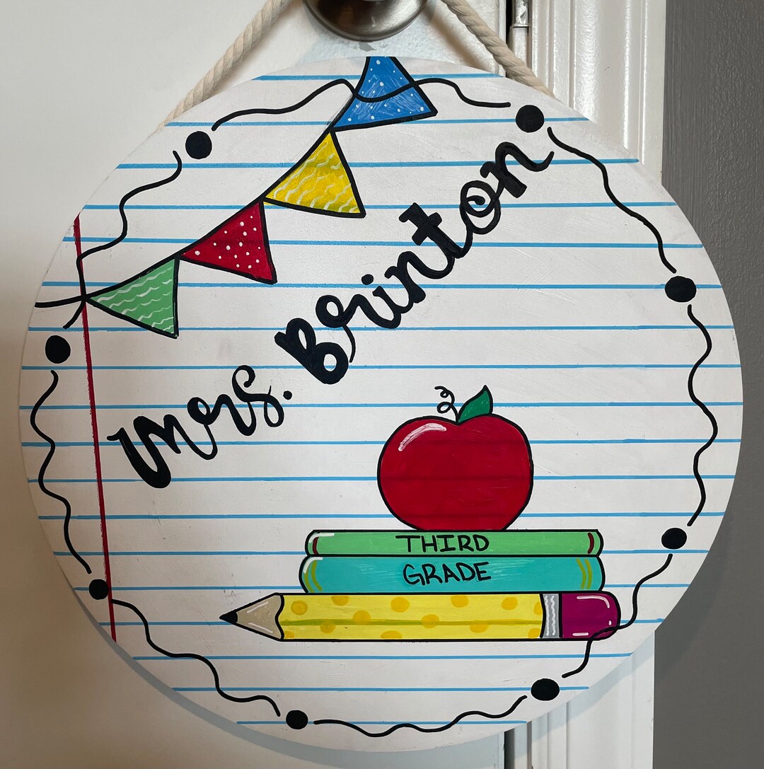 Teacher Classroom Sign, Personalized Teacher Gift, Classroom Sign ...