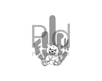Teddy Middle Finger - Etsy