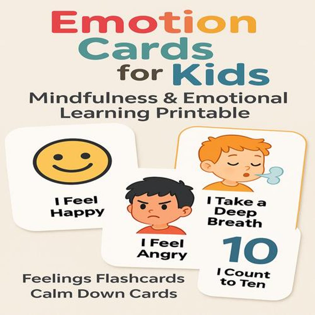 Emotion Cards for Kids | Mindfulness & Emotional Learning Printable ...
