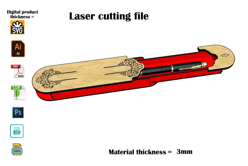 Laser Cut Pen Box - Etsy Australia
