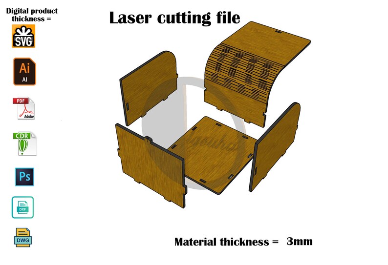 Watch Box SVG 3mm Laser Cut File - Etsy