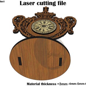 Laser Cut Desk Clock SVG 3mm,4mm,5mm,6mm - Etsy