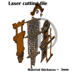 Laser Cut Wall Clock SVG 100cm-3mm-6mm - Etsy