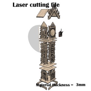 Laser Cut Standing Dragon Clock SVG 3mm-4mm-6mm - Etsy