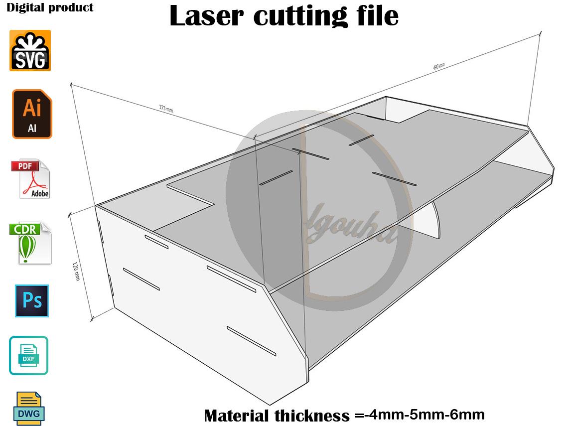 Laser Cut Monitor Desk SVG 4mm-5mm-6mm - Etsy