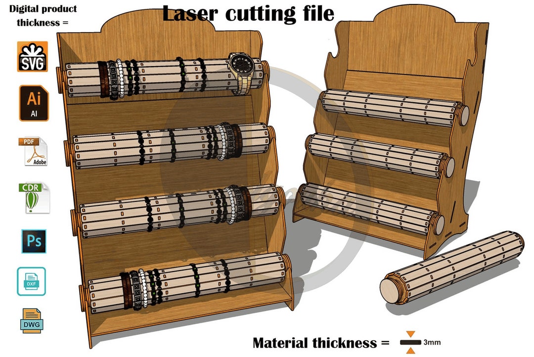 Laser Cut Jewelry and Watch Stand 2.7mm - 3mm - Etsy