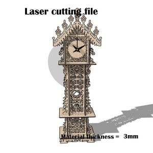 Laser Cut Standing Dragon Clock SVG 3mm-4mm-6mm - Etsy