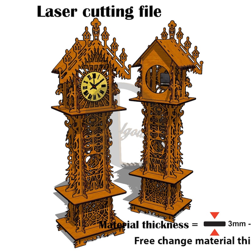 Laser Cut Clock - Etsy
