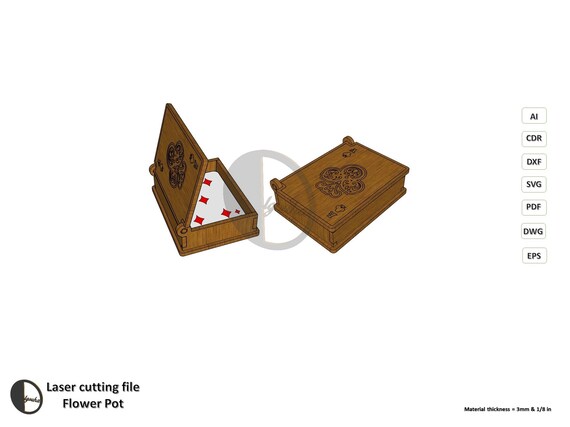 Laser Cut File Card Box - Etsy