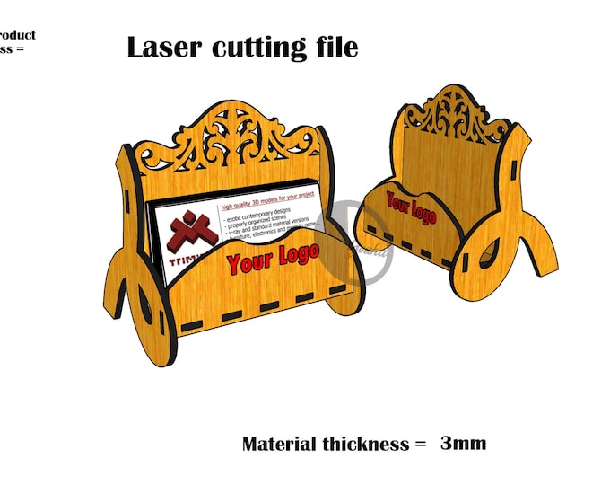 Laser Cut Files DXF, CDR & SVG Business Card Holder - Etsy Canada