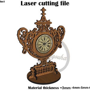 Laser Cut Desk Clock SVG 3mm,4mm,5mm,6mm - Etsy