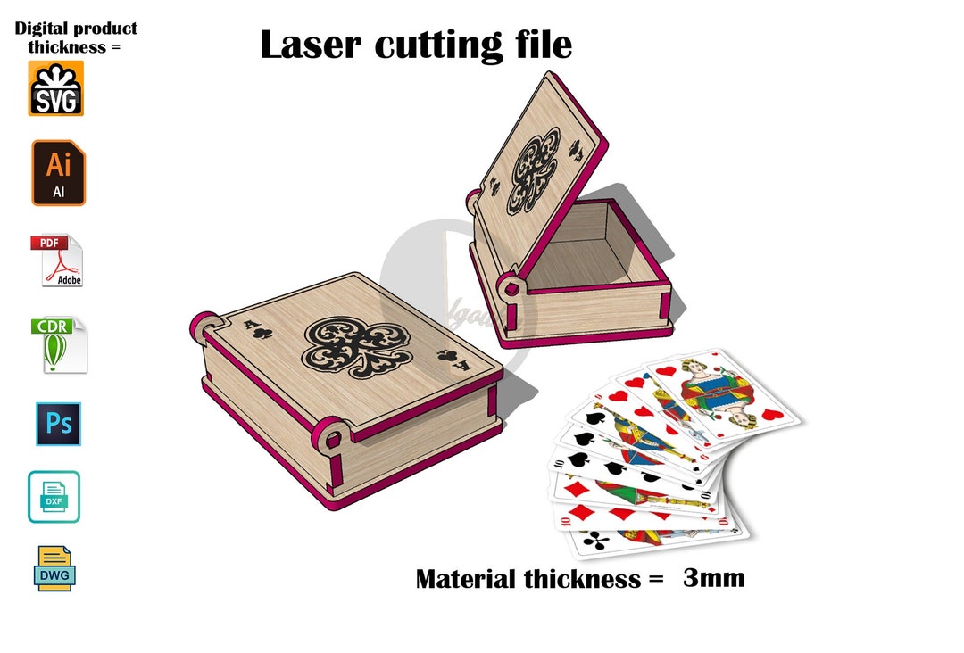 Laser Cut File Card Box - Etsy