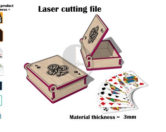 Cards Box Laser Cut, Vector Projects for CNC Router and Laser Cutting ...