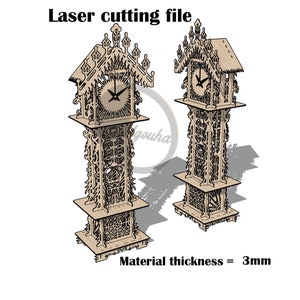Laser Cut Standing Dragon Clock SVG 3mm-4mm-6mm - Etsy