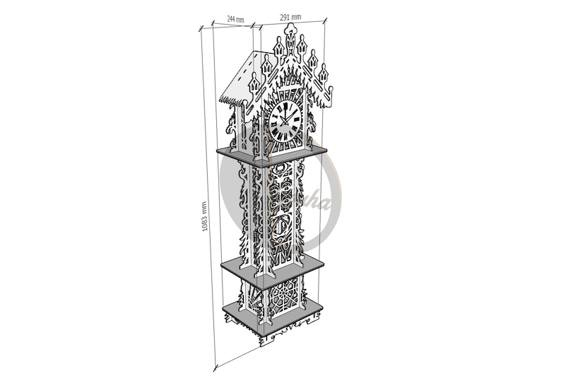 Laser Cut Dragon Clock 100cm SVG 3mm-4mm - Etsy