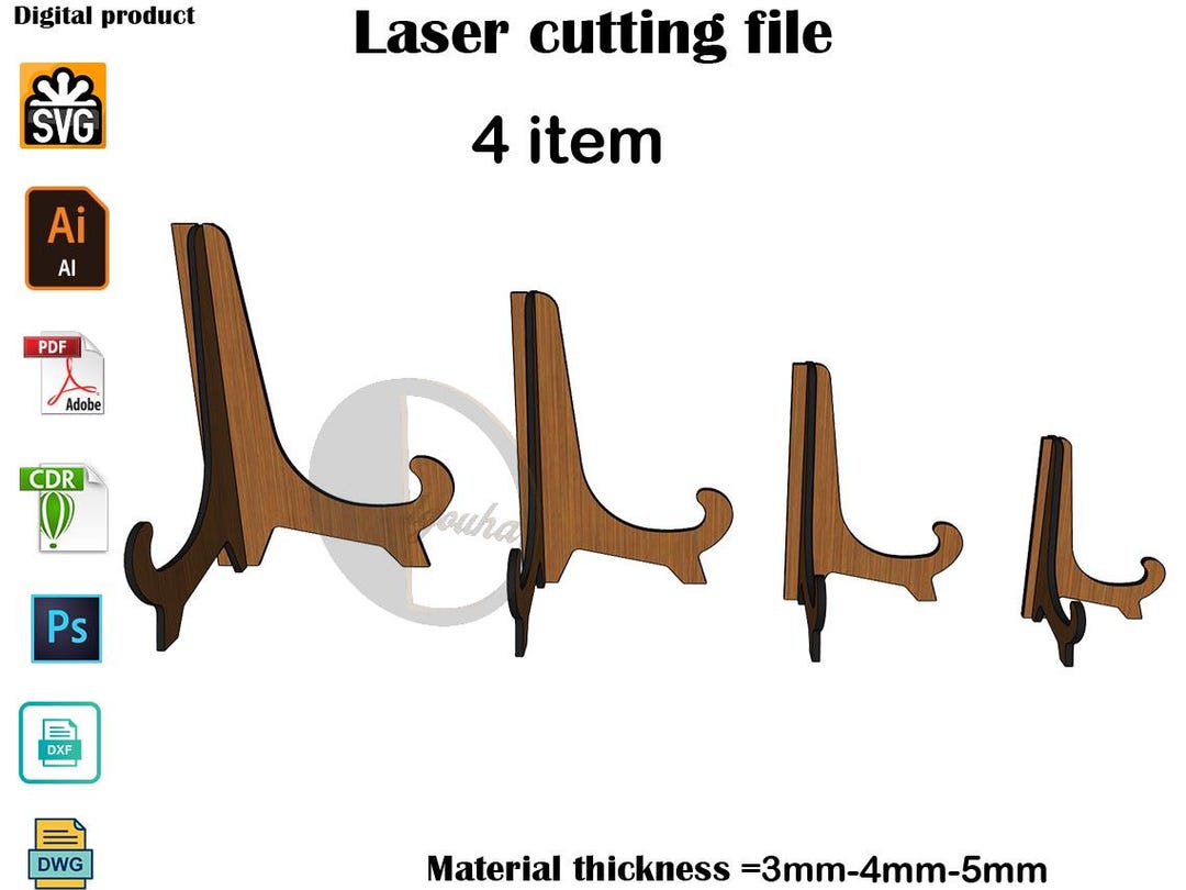 Wooden Display Easel SVG Laser Cut 3mm-4mm-5mm - Etsy