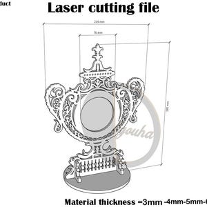 Laser Cut Desk Clock SVG 3mm,4mm,5mm,6mm - Etsy