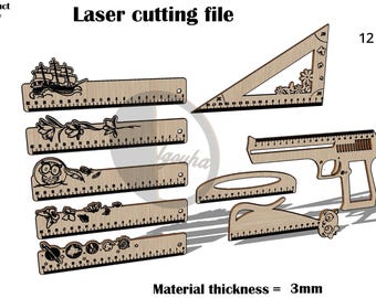 Laser Svg Custom Rulers Laser Cut File and School Laser Files, Kids ...