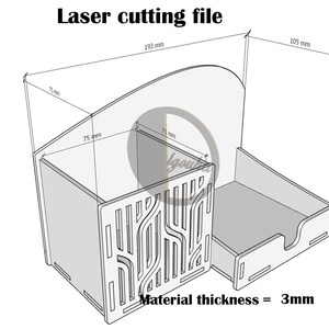 Note Paper and Pencil Holder SVG File 3mm-4mm - Etsy